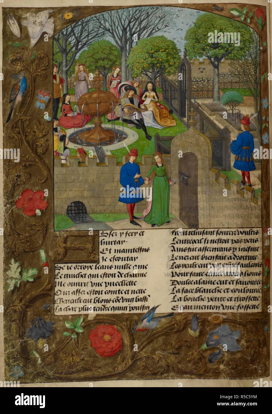 Medieval manuscript garden hi-res stock photography and images - Alamy