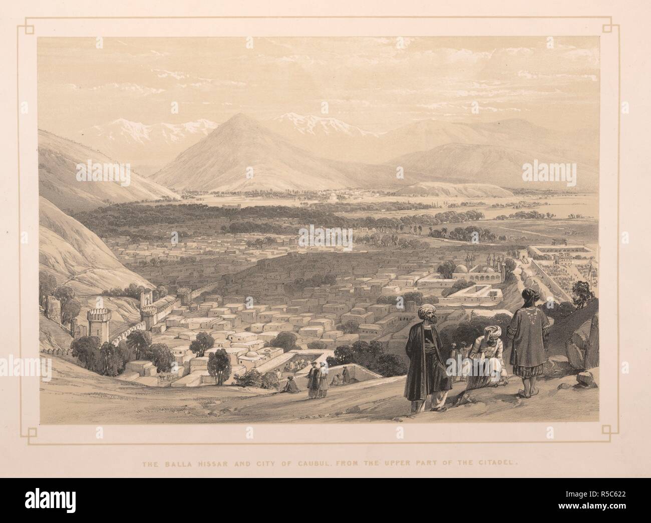 The Balla Hissar and the city of Caubul, from the upper part of the ...
