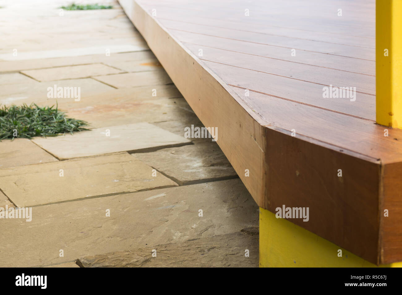 Abstract empty interior wooden stage corner Stock Photo - Alamy