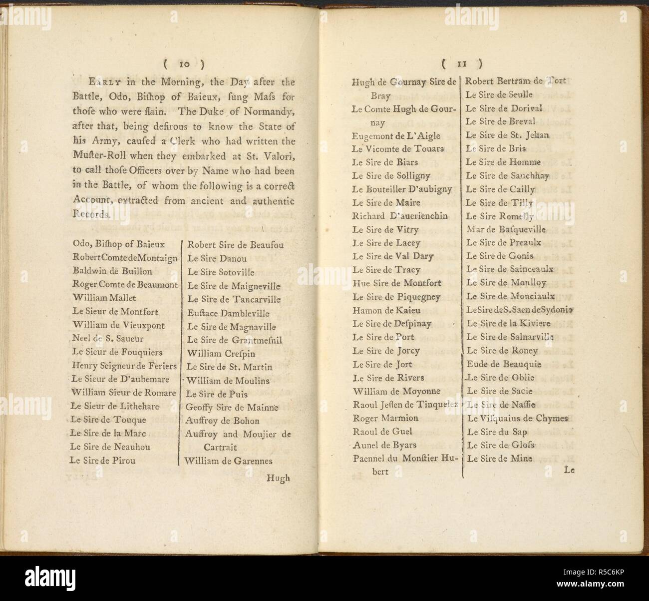 A list of Norman Knights commanded by William the Conqueror, that ...
