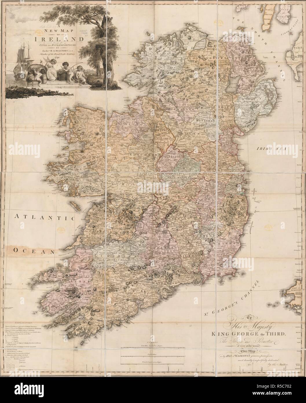 A map of Ireland. A new map of Ireland, civil and ecclesiastical ...