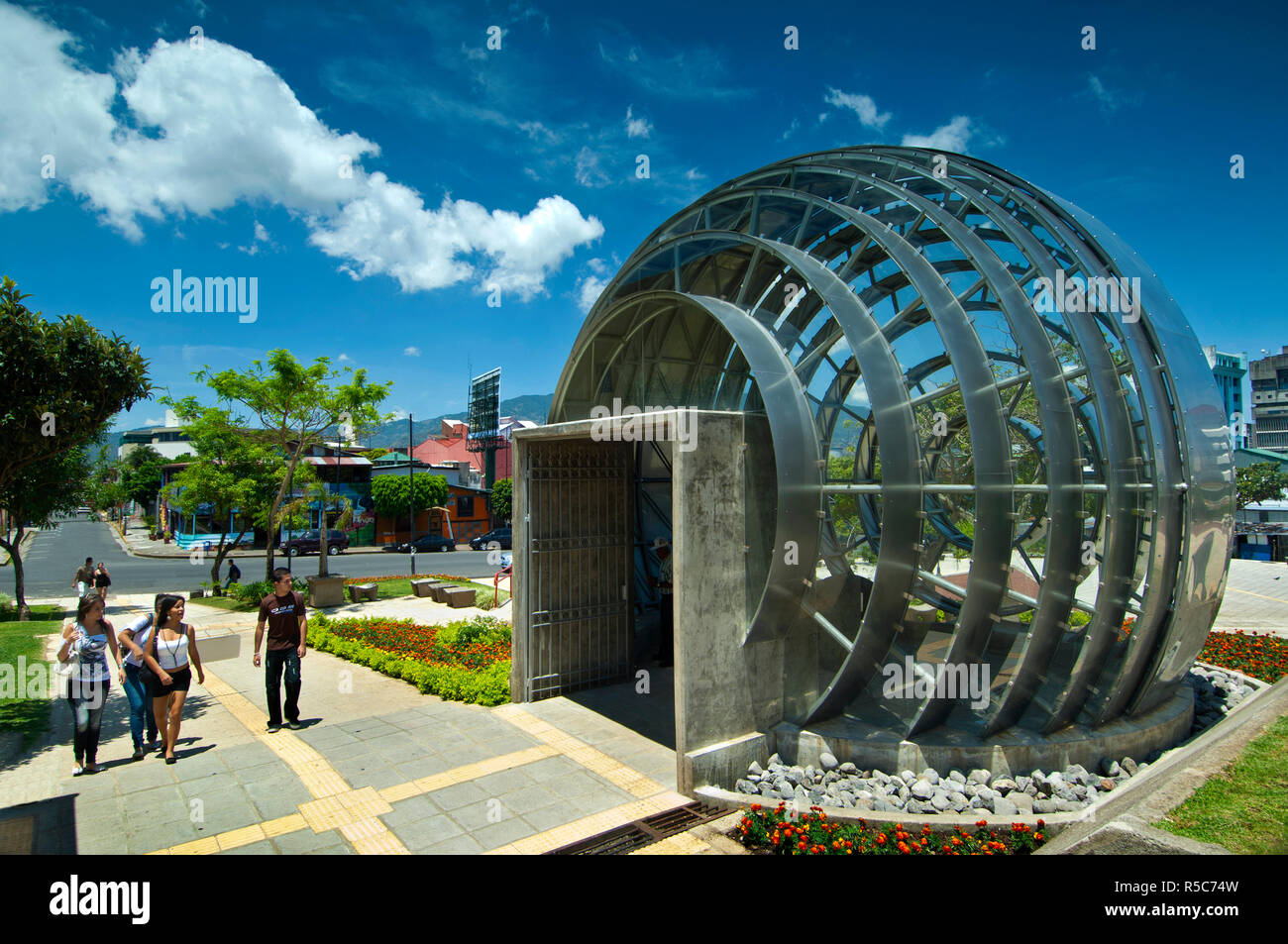 Costa Rica, San Jose, National Museum, Stainless Steel Spherical ...