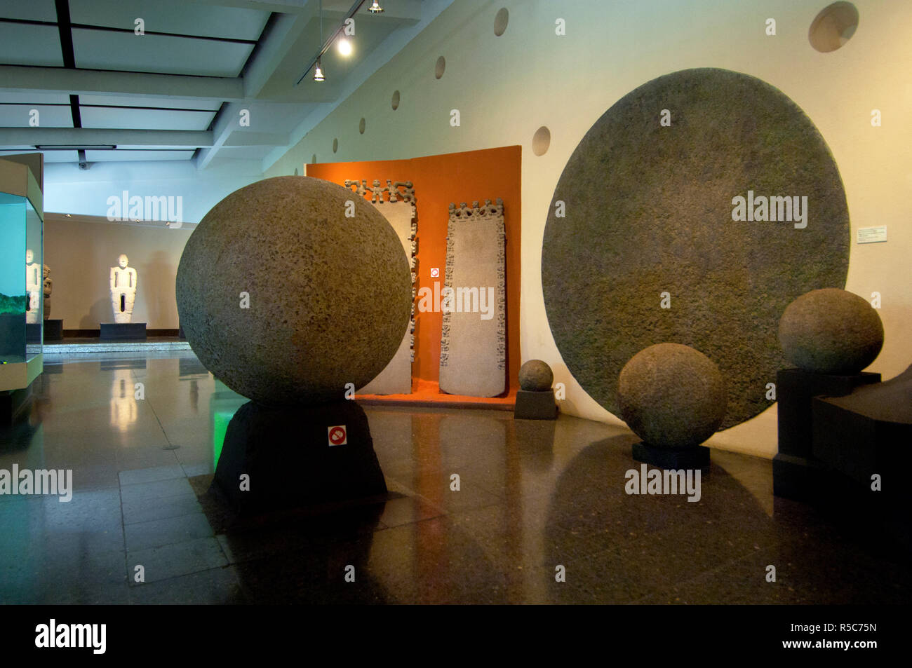 Costa Rica, San Jose, National Museum, Original Spherical Pre-Colombian ...