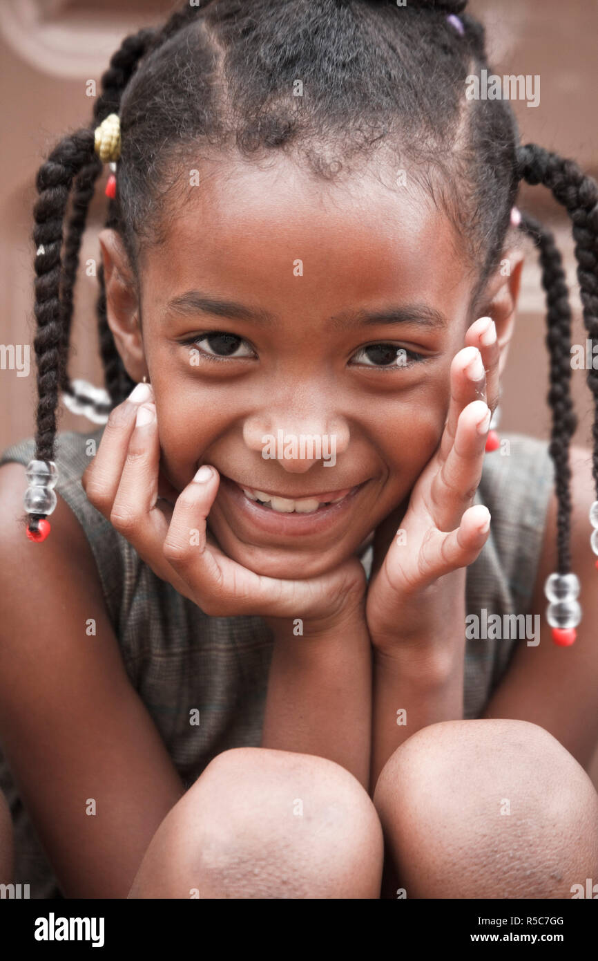 Cape Verde, Santo Antao, Ponta do Sol, local children Stock Photo - Alamy