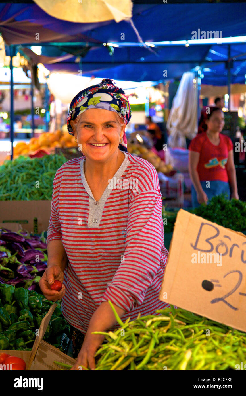 Trader at Kyrenia Market, North Cyprus Stock Photo - Alamy