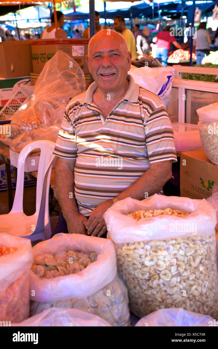 Trader at Kyrenia Market, North Cyprus Stock Photo - Alamy