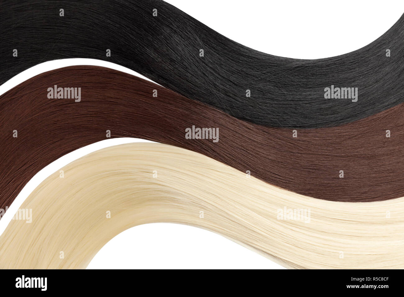 Closeup on luxurious colorful straight glossy hair Stock Photo - Alamy