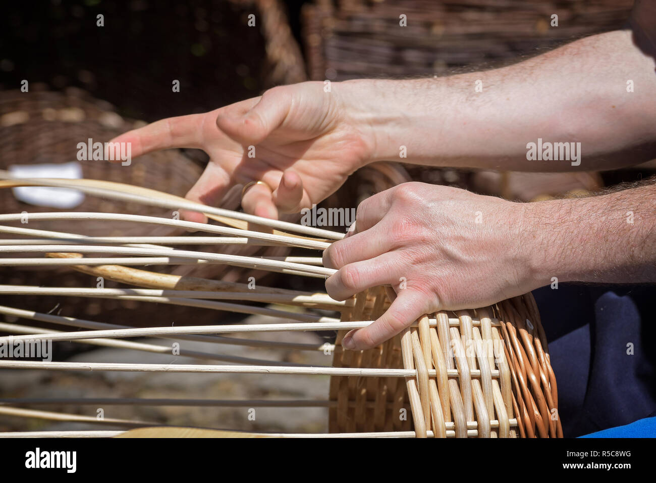 Basket weaver people hi-res stock photography and images - Alamy