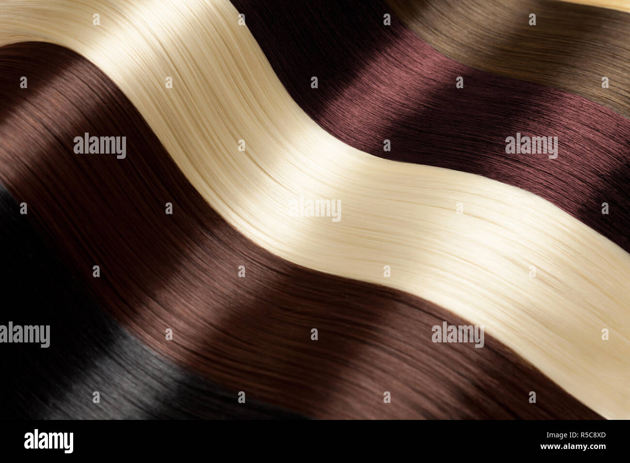 Closeup on luxurious colorful straight glossy hair Stock Photo - Alamy