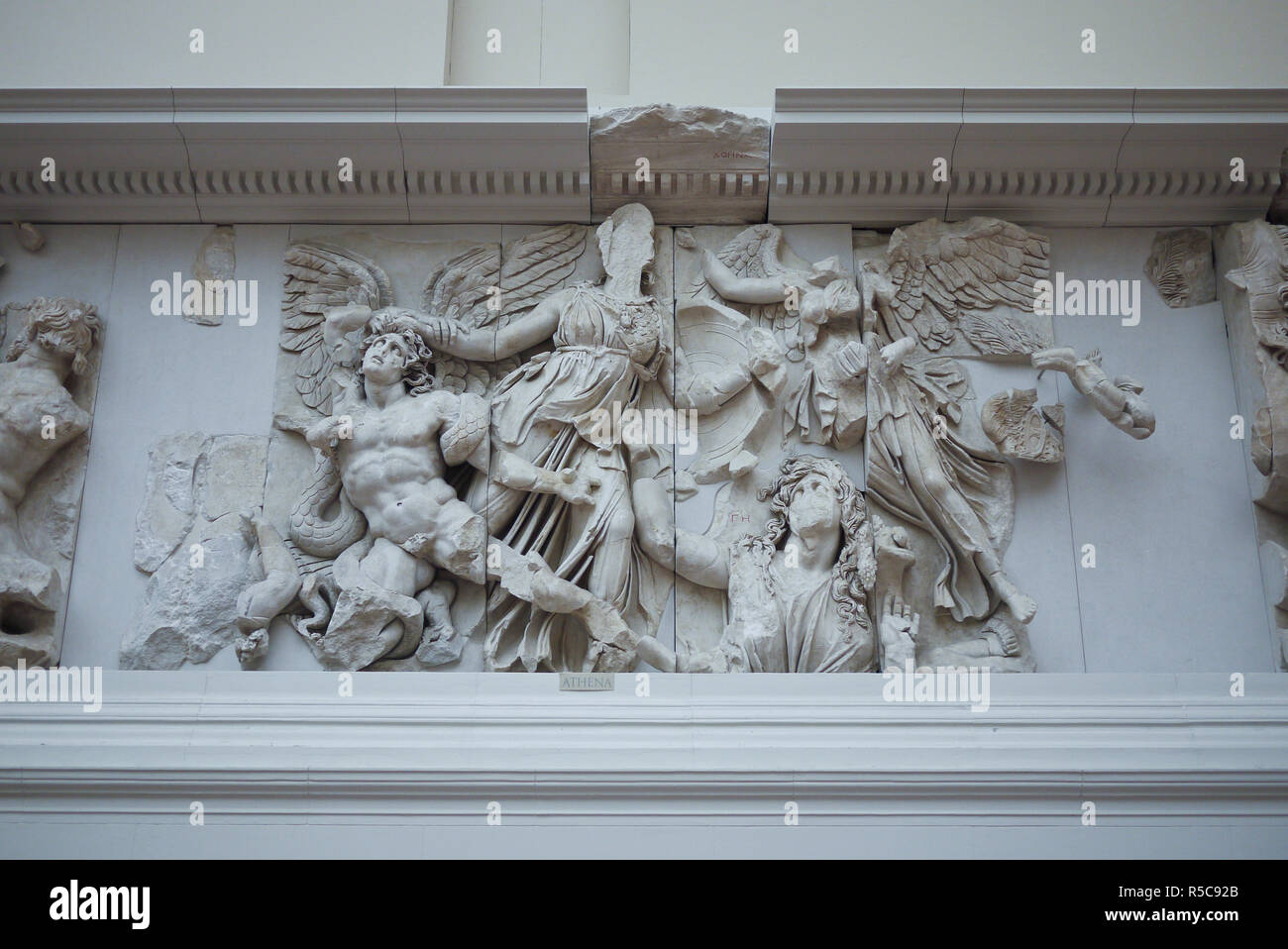 Athena from the Frieze from the Pergamon Altar, Pergamon Museum, Berlin ...