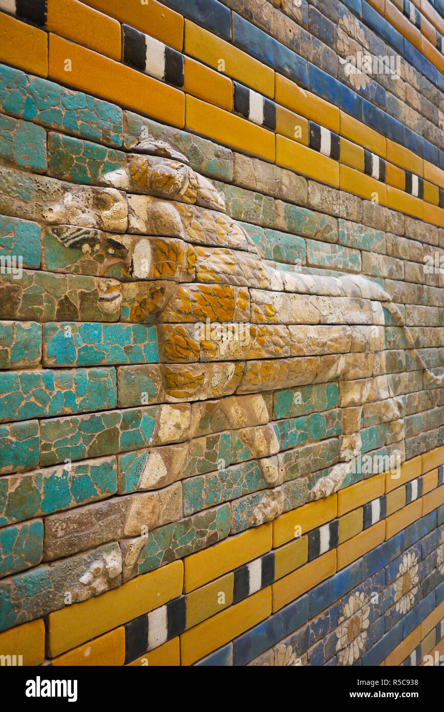 Processional Way from Babylon, Pergamon Museum, Berlin, Germany Stock ...