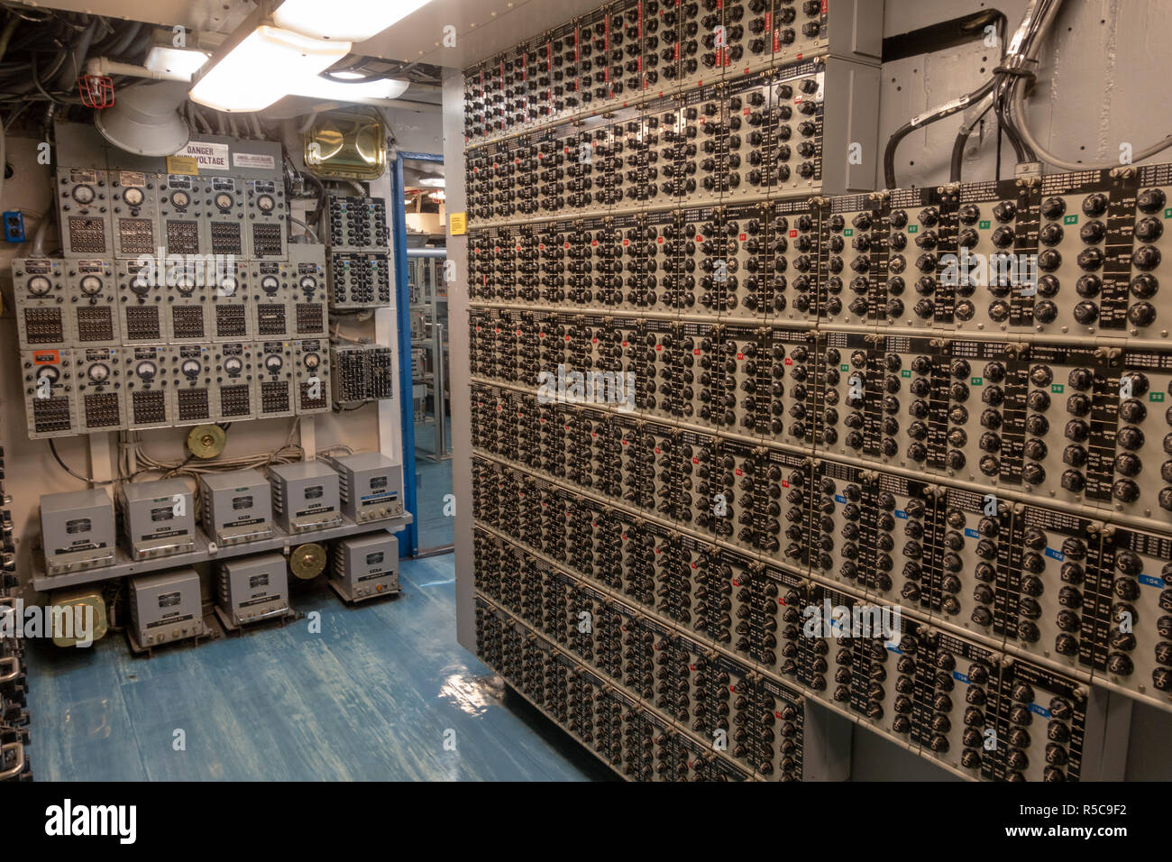 Receiver transfer switchboard, Radio Facilities Control Room, USS ...
