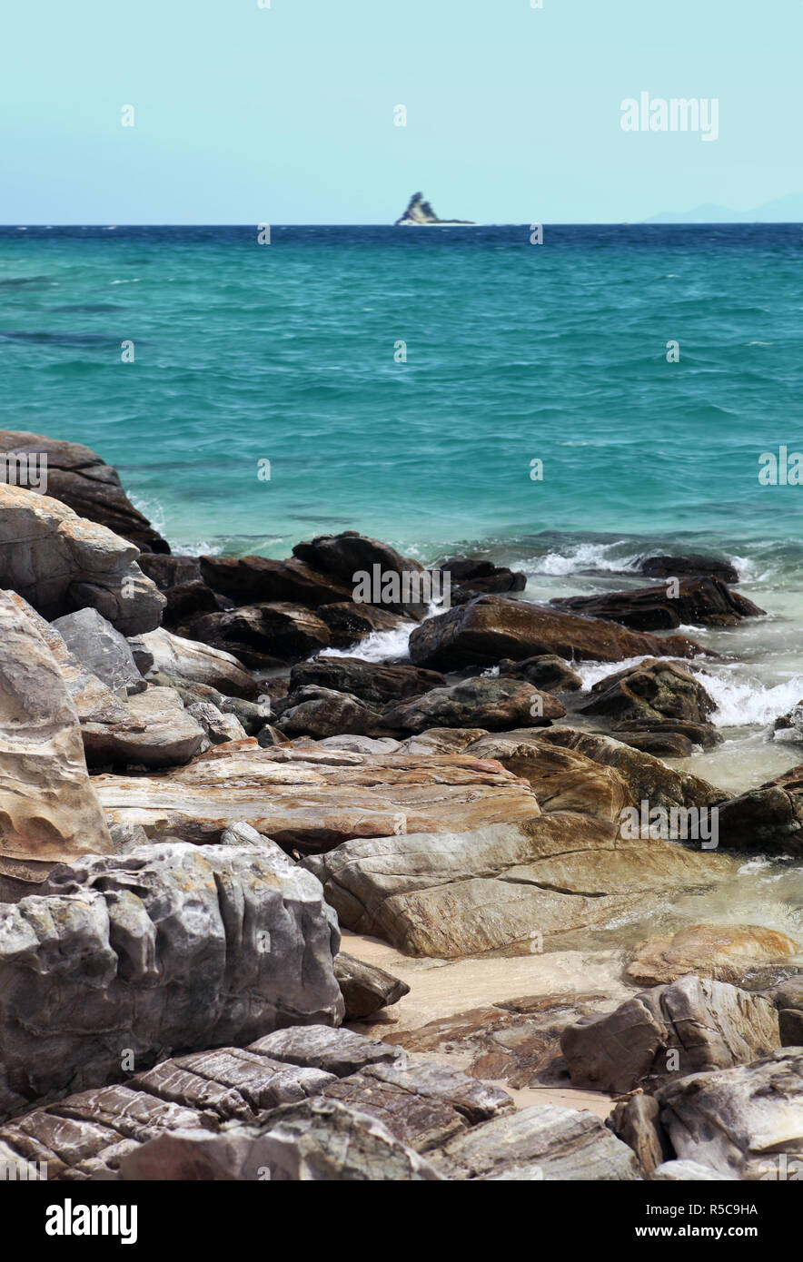 beautiful ocean with rocks, island of Thailand Stock Photo - Alamy