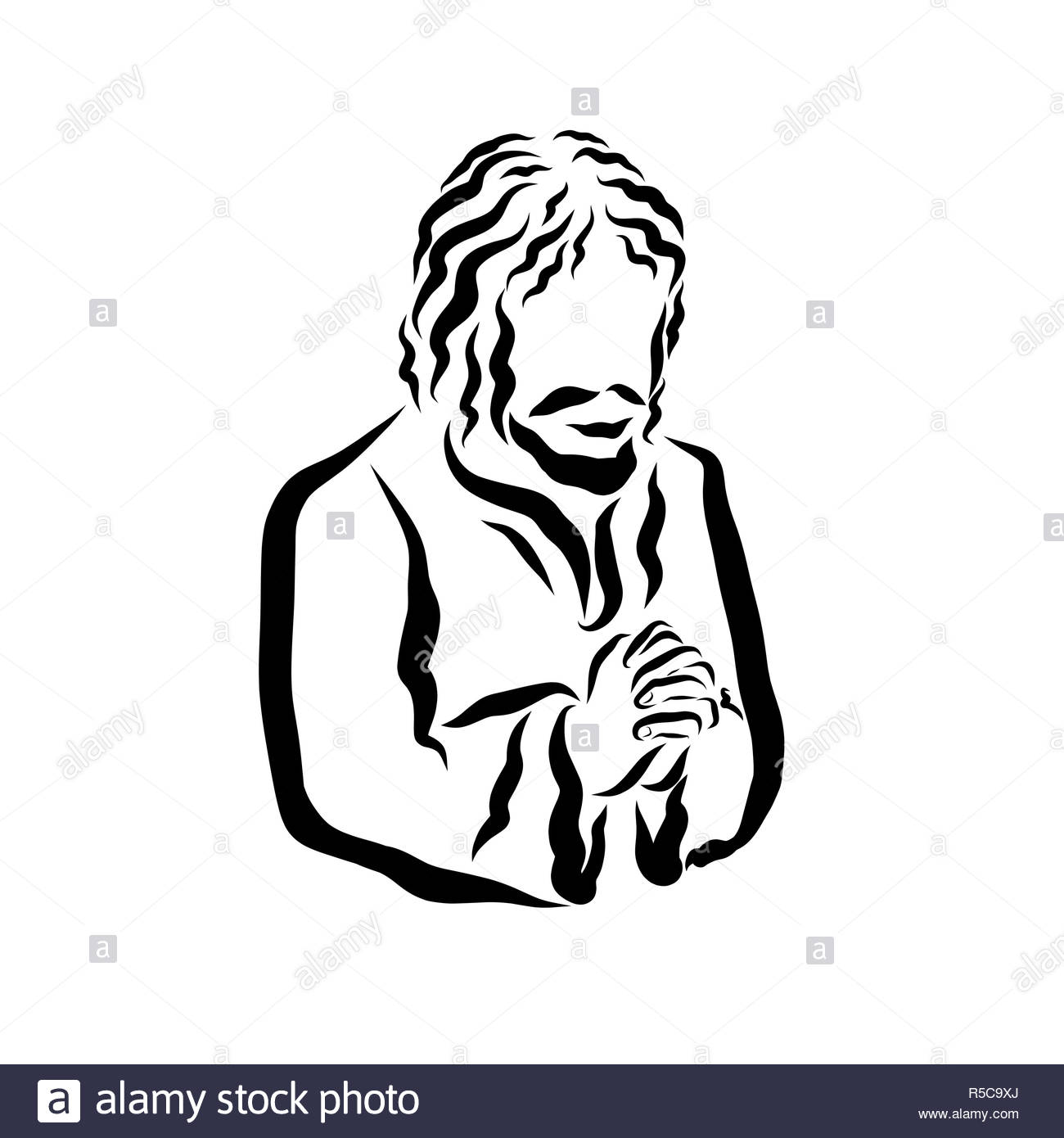 Praying Hands Drawing Stock Photos & Praying Hands Drawing Stock Images ...