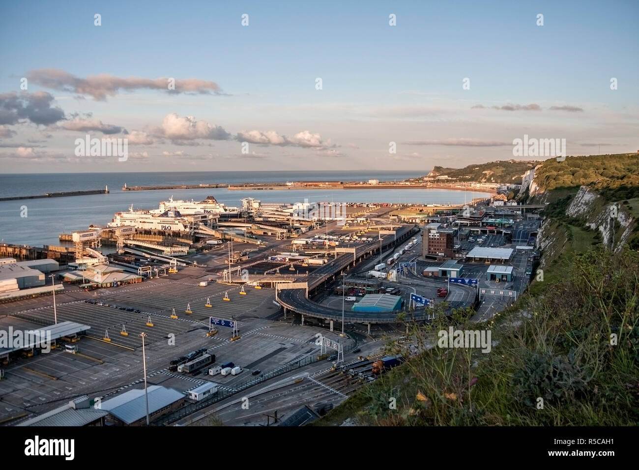 Aerial view of dover ferry port hi-res stock photography and images - Alamy