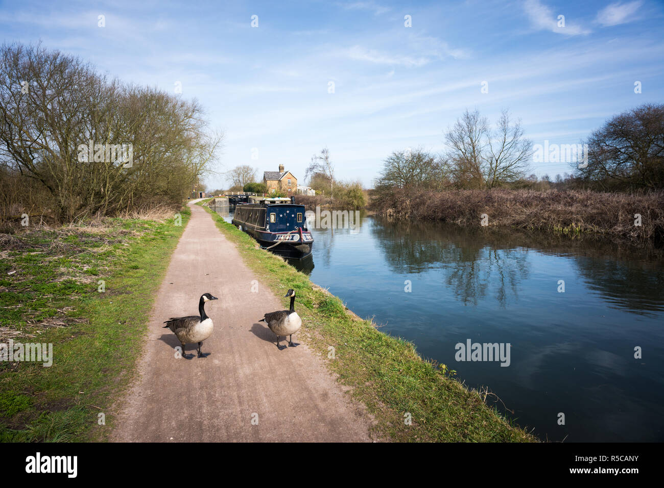 Lea river lock canal boats hi-res stock photography and images - Alamy