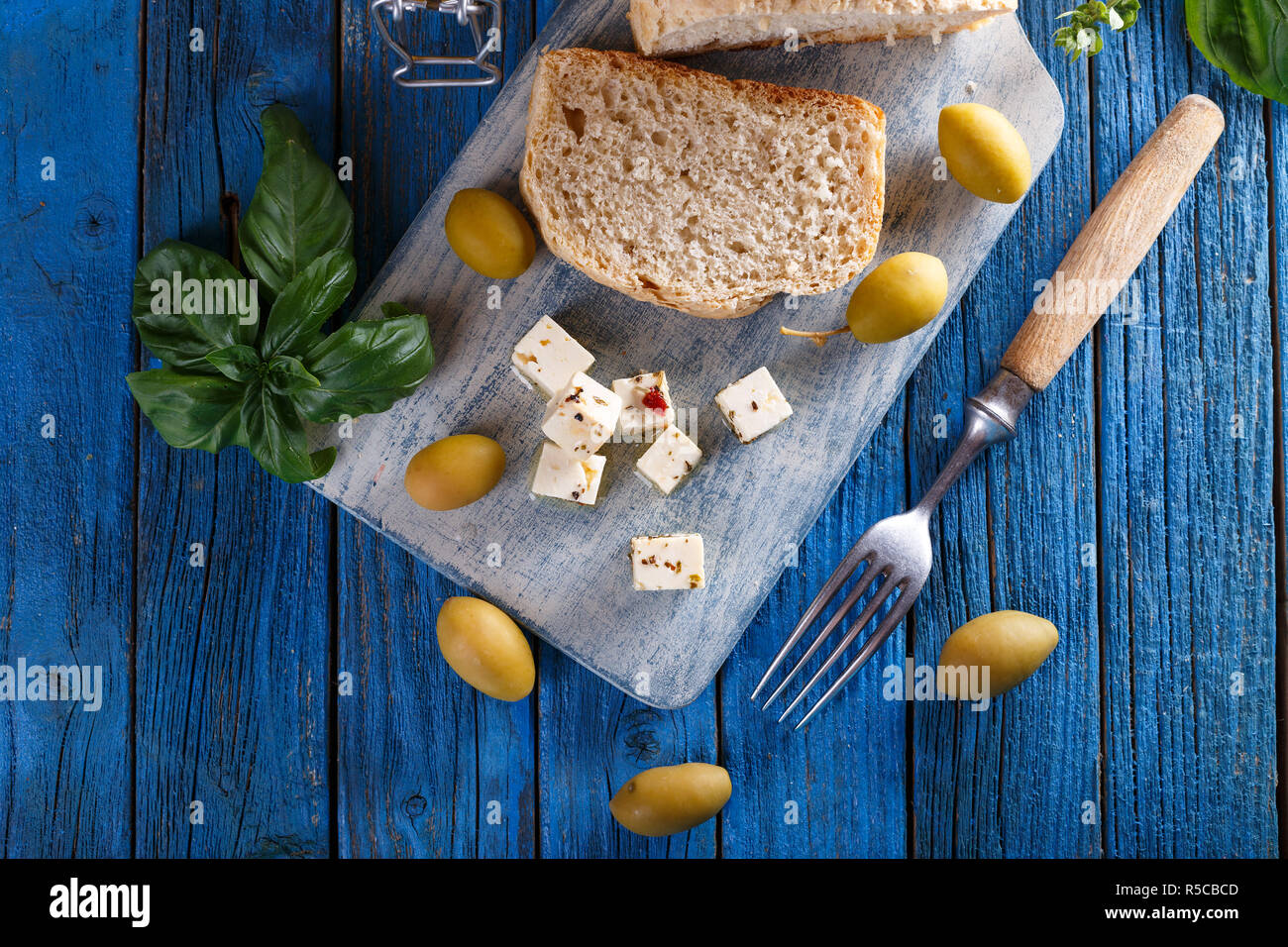 Cubes marinated feta cheese hi-res stock photography and images - Alamy