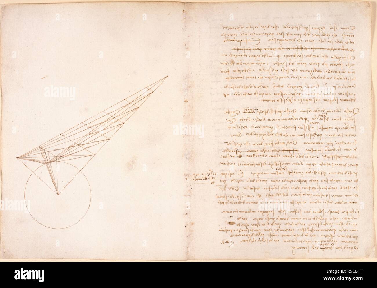 Leonardo da Vinci's notes. Notebook of Leonardo da Vinci. early 16th ...