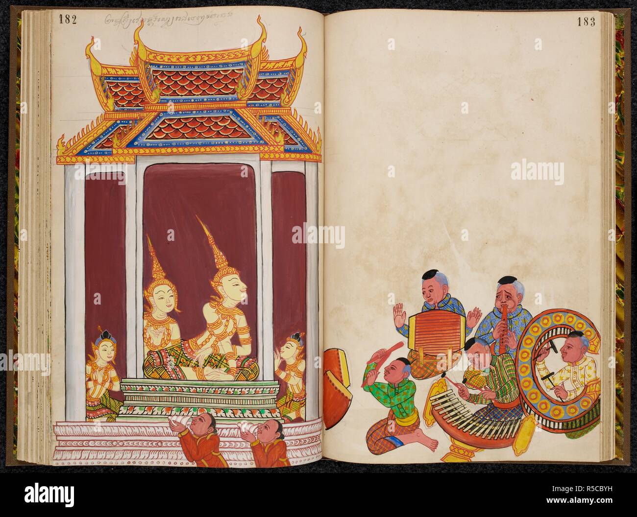 Vessantara becomes king, scene from the Thai version of the Vessantara ...