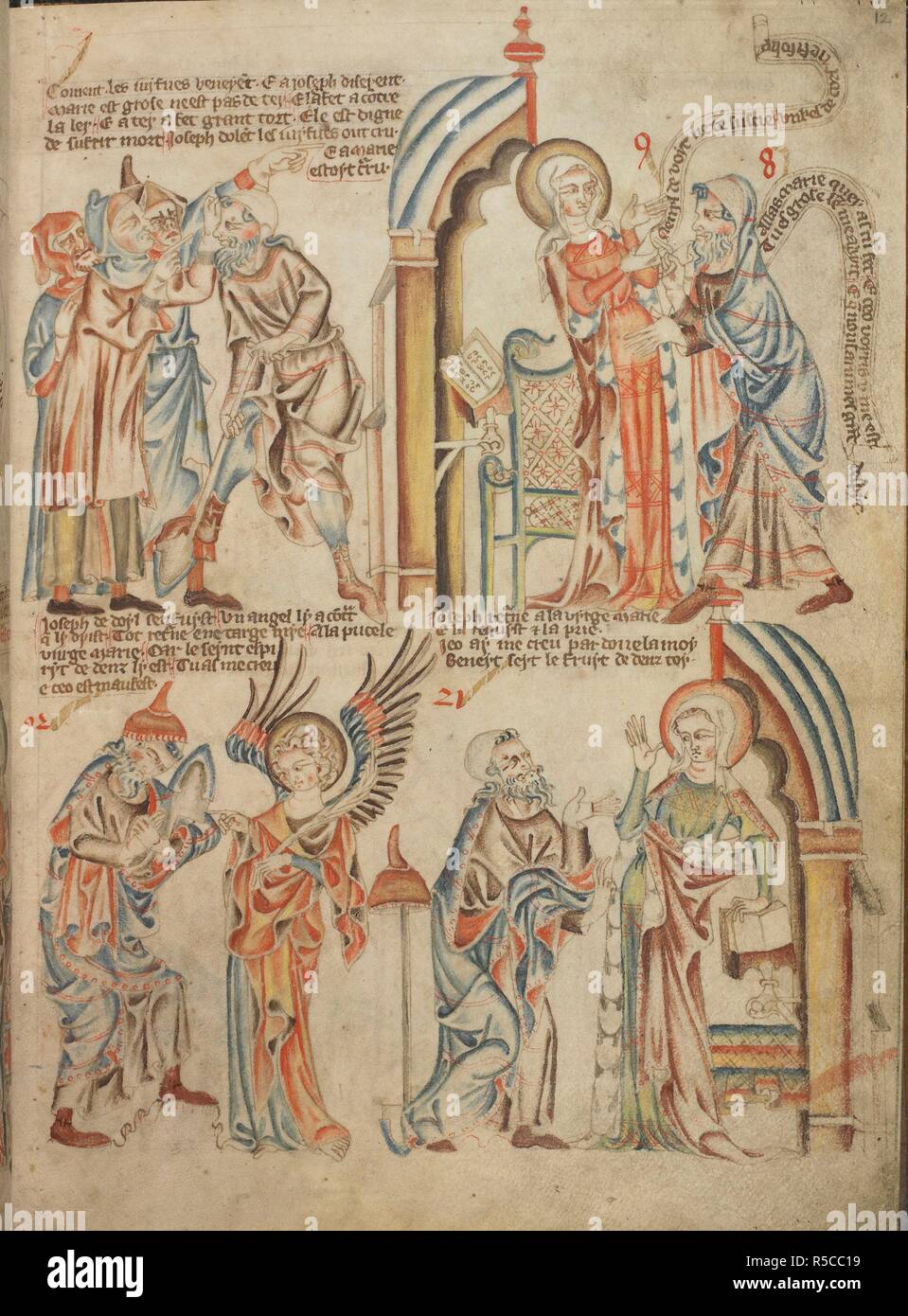 St Joseph taunted by his neighbours; St Joseph asks the Virgin Mary ...