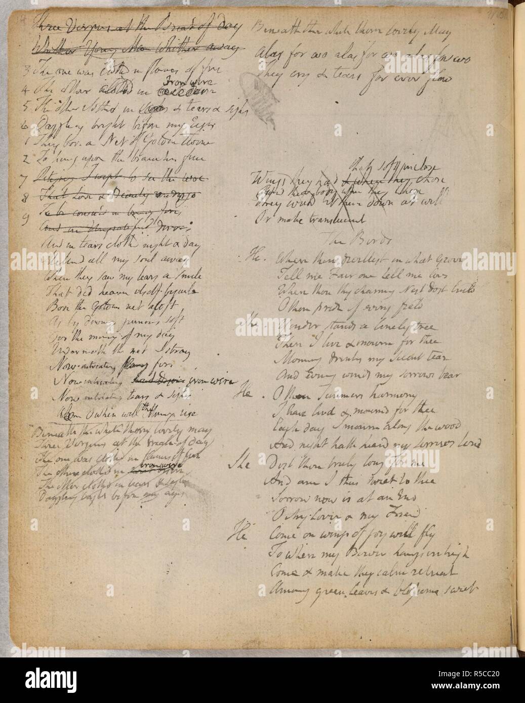 Poems of William Blake. Notebook of William Blake. England; circa 1787 ...