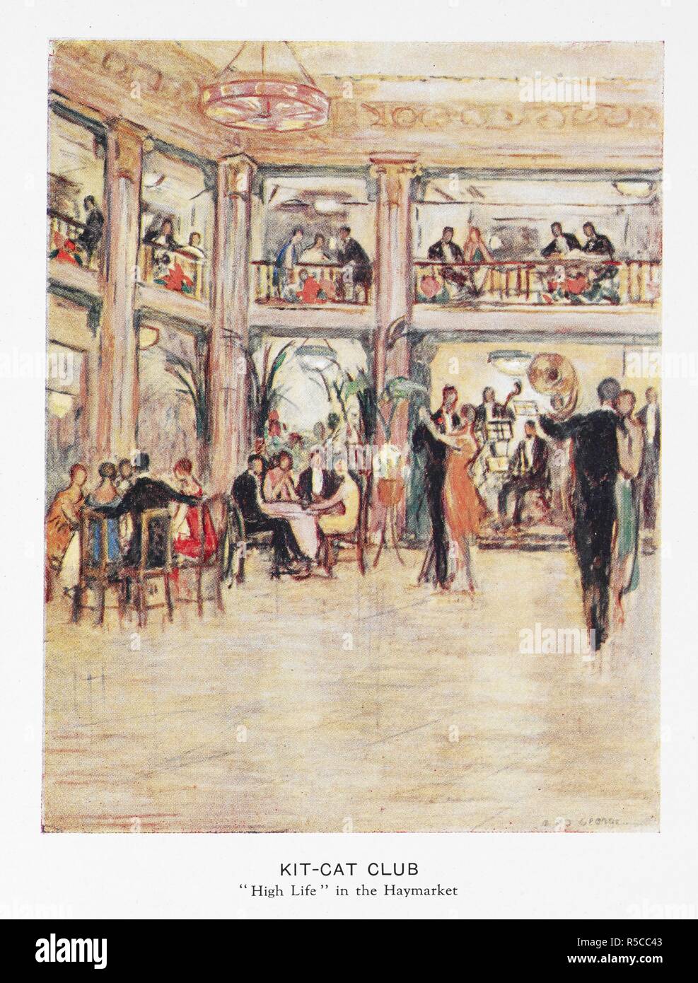'The Kit-Cat Club. "High Life" in the Haymarket'. Men and women dancing ...