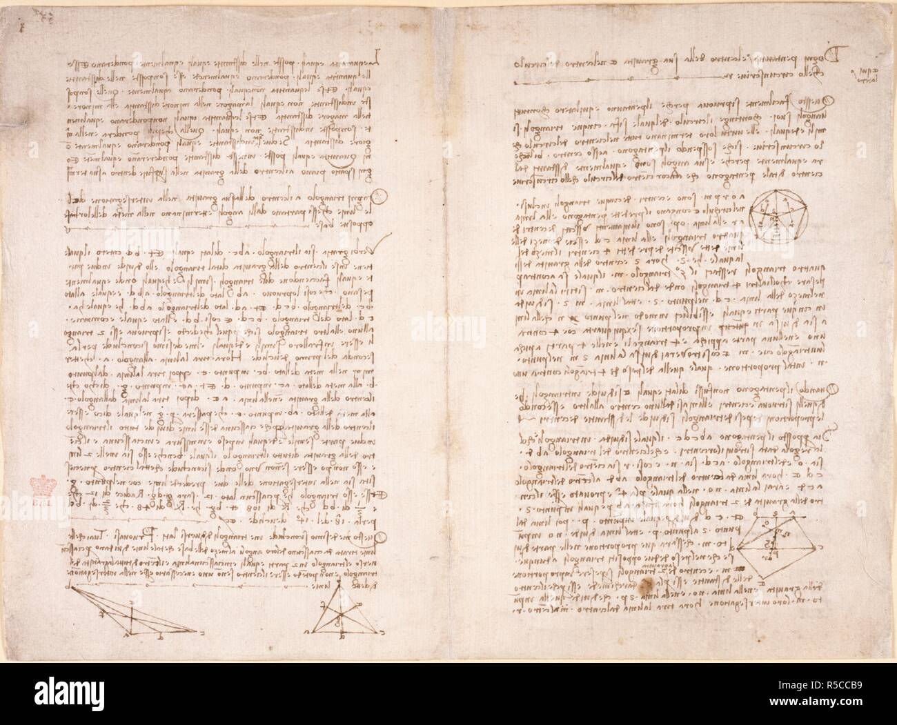 Leonardo da Vinci's notes. Notebook of Leonardo da Vinci. early 16th ...