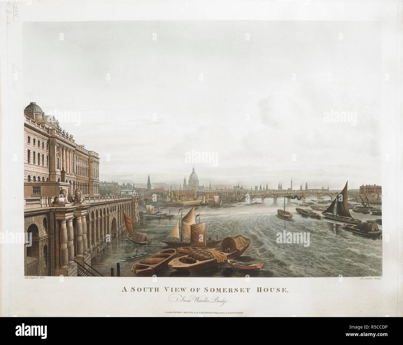 Somerset house and st pauls from waterloo bridge hi-res stock ...