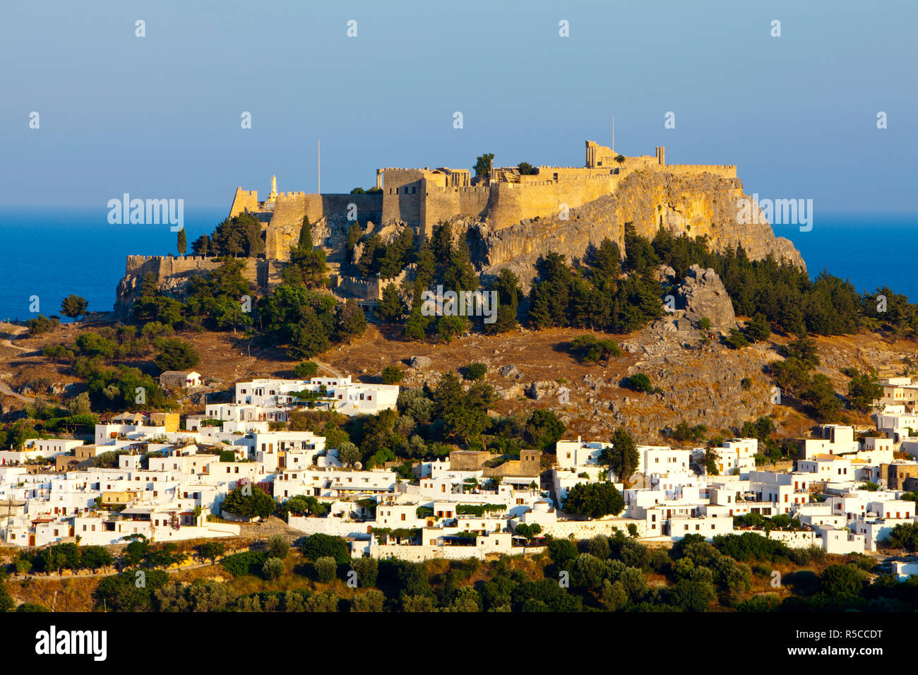Lindos Acropolis & Village, Lindos, Rhodes, Greece Stock Photo - Alamy