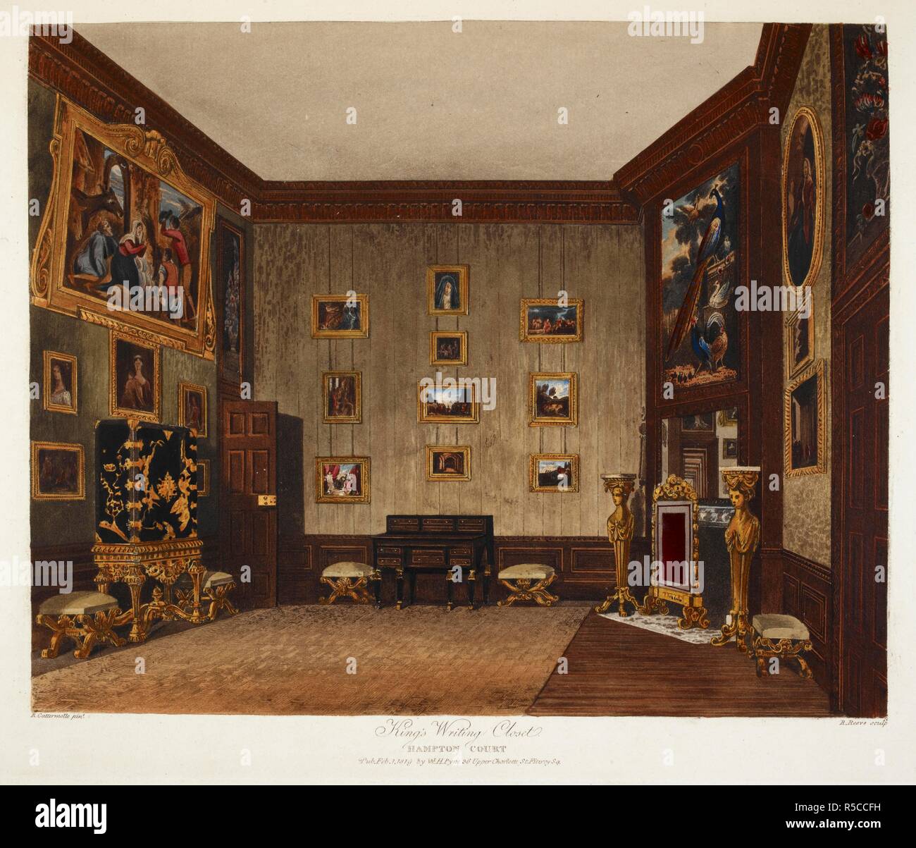 Kings Writing Closet, Hampton Court. The History of the Royal ...