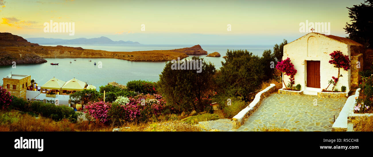 Lindos rhodes night hi-res stock photography and images - Alamy