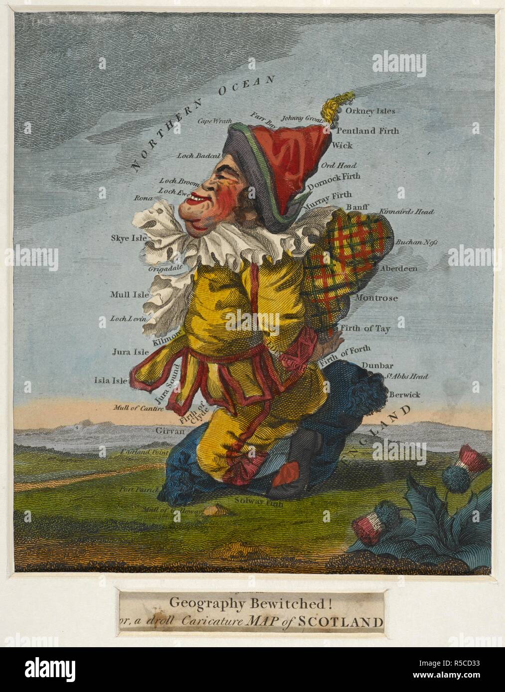 British isles map cartoon hi-res stock photography and images - Alamy