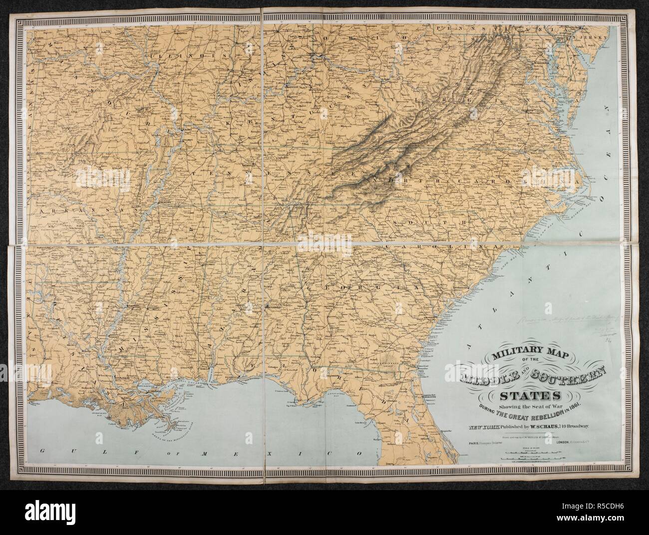 America map 1861 hi-res stock photography and images - Alamy