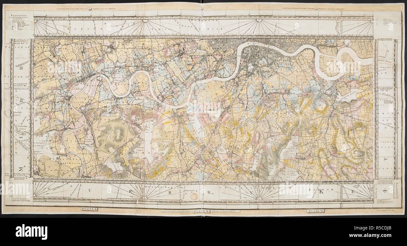 A plan of the Cities of London and Westminster. Milne's Plan of the ...