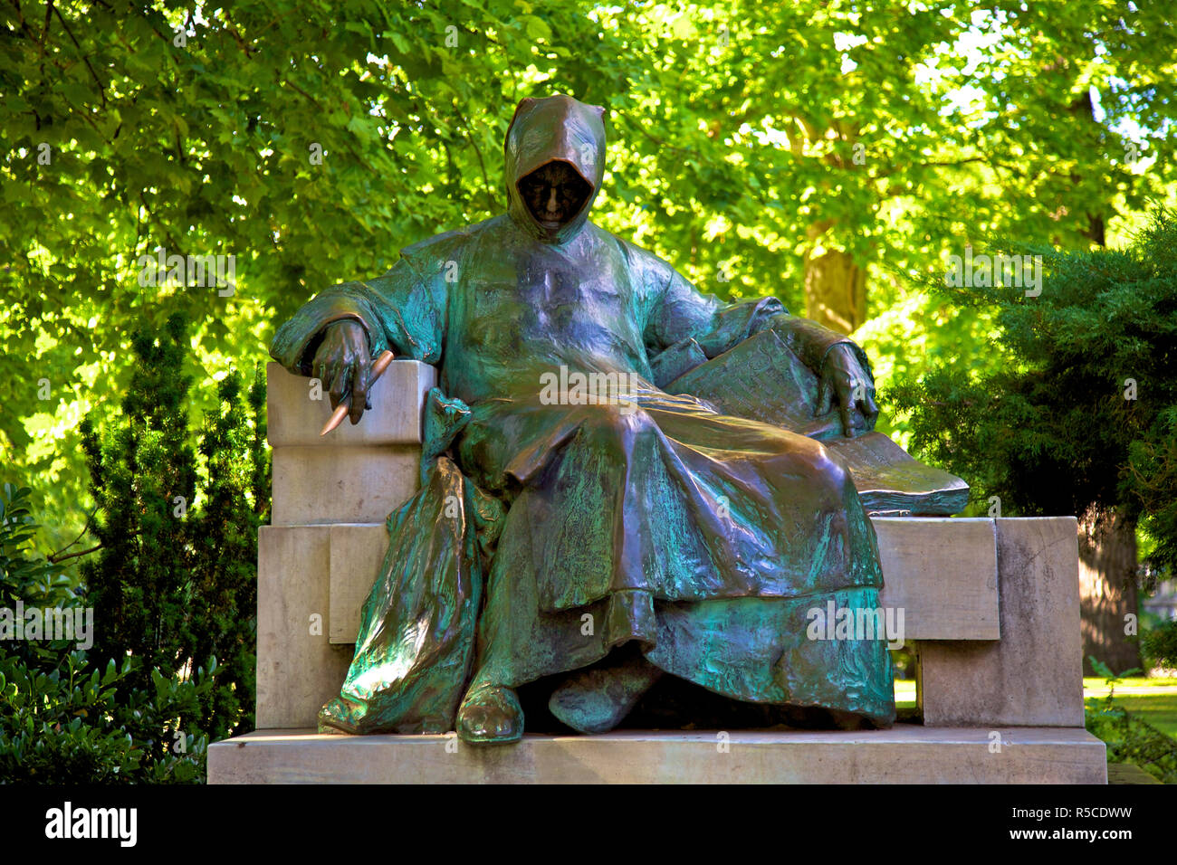Statue of Anonymous, Vajdahunyad Castle, Budapest, Hungary Stock Photo ...