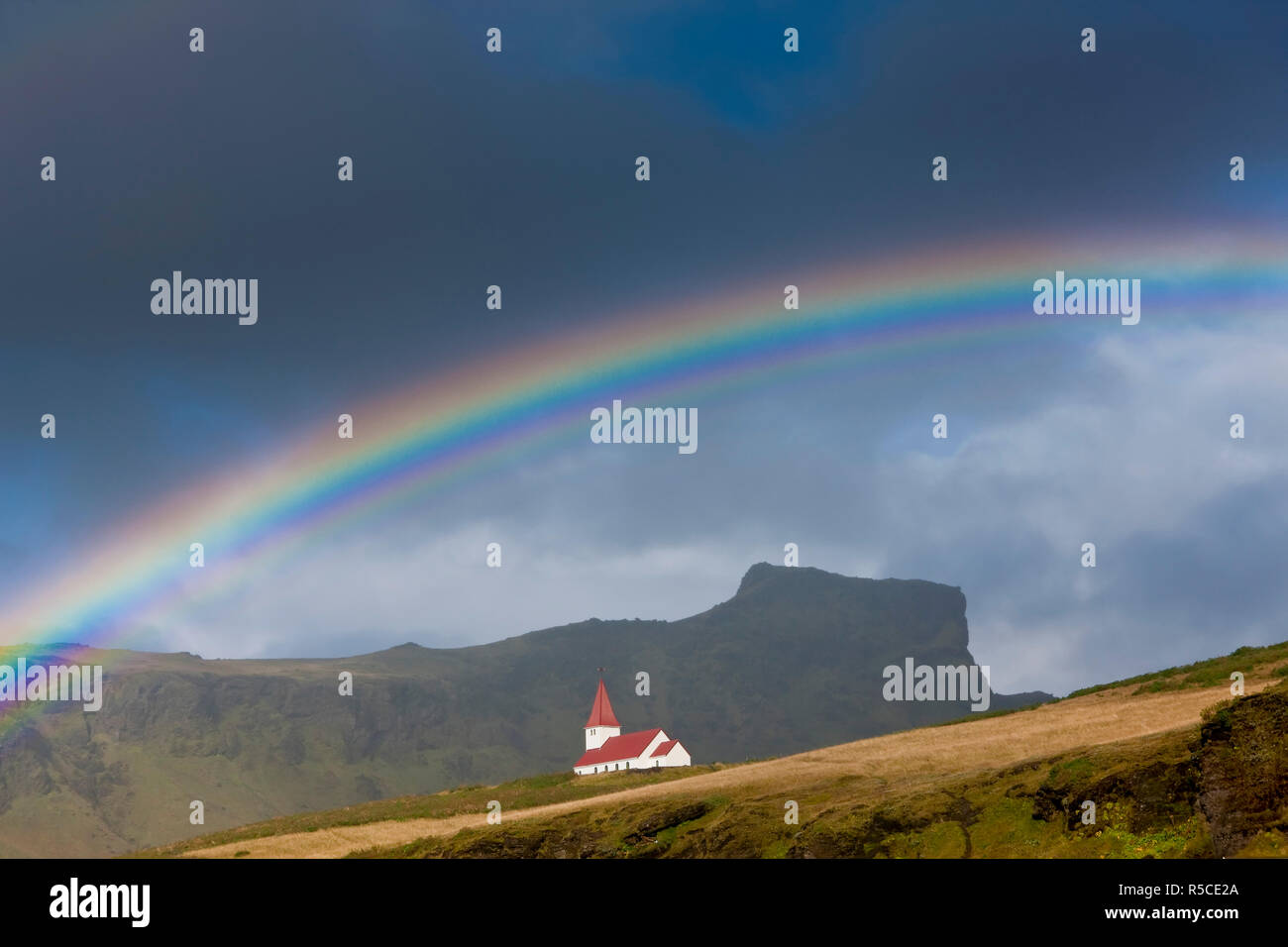 Rainbow over church hi-res stock photography and images - Alamy