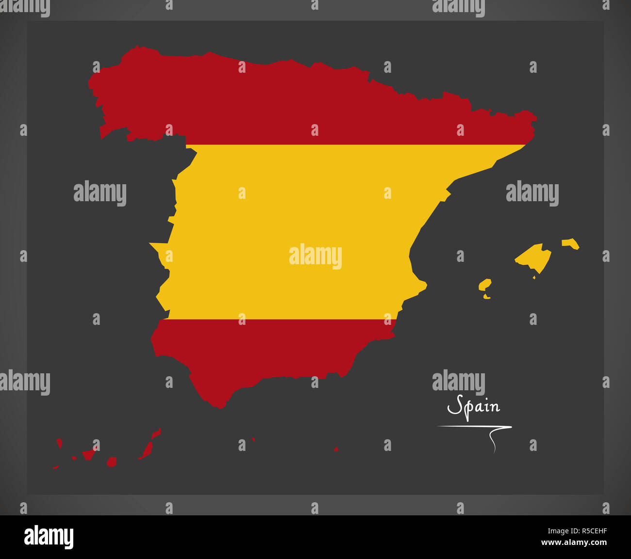 Spain regional flag and map hi-res stock photography and images - Alamy
