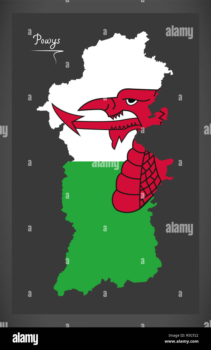 Powys map hi-res stock photography and images - Alamy