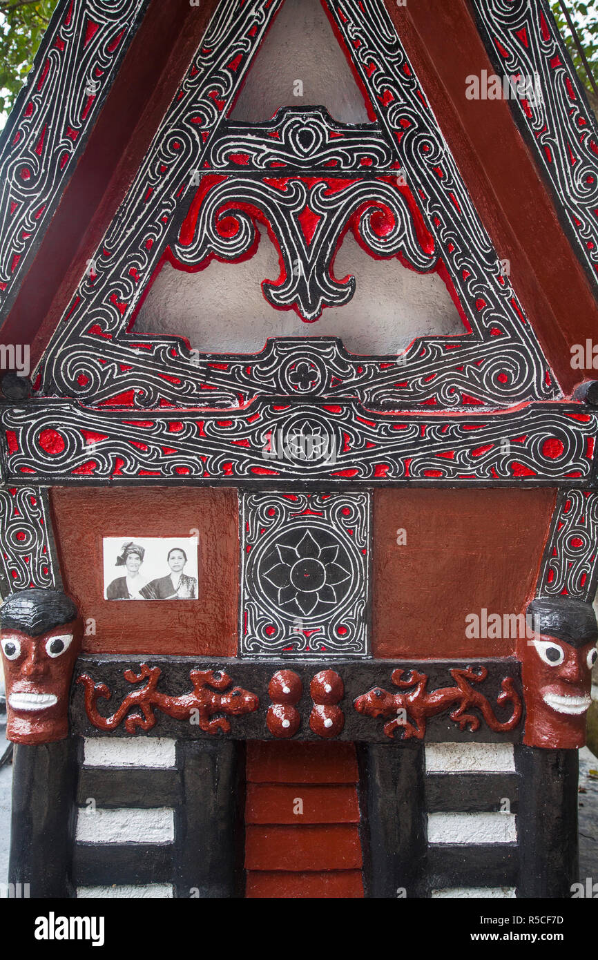 Indonesia, Sumatra, Samosir Island, Lake Toba, Tomok, Traditional Batak ...