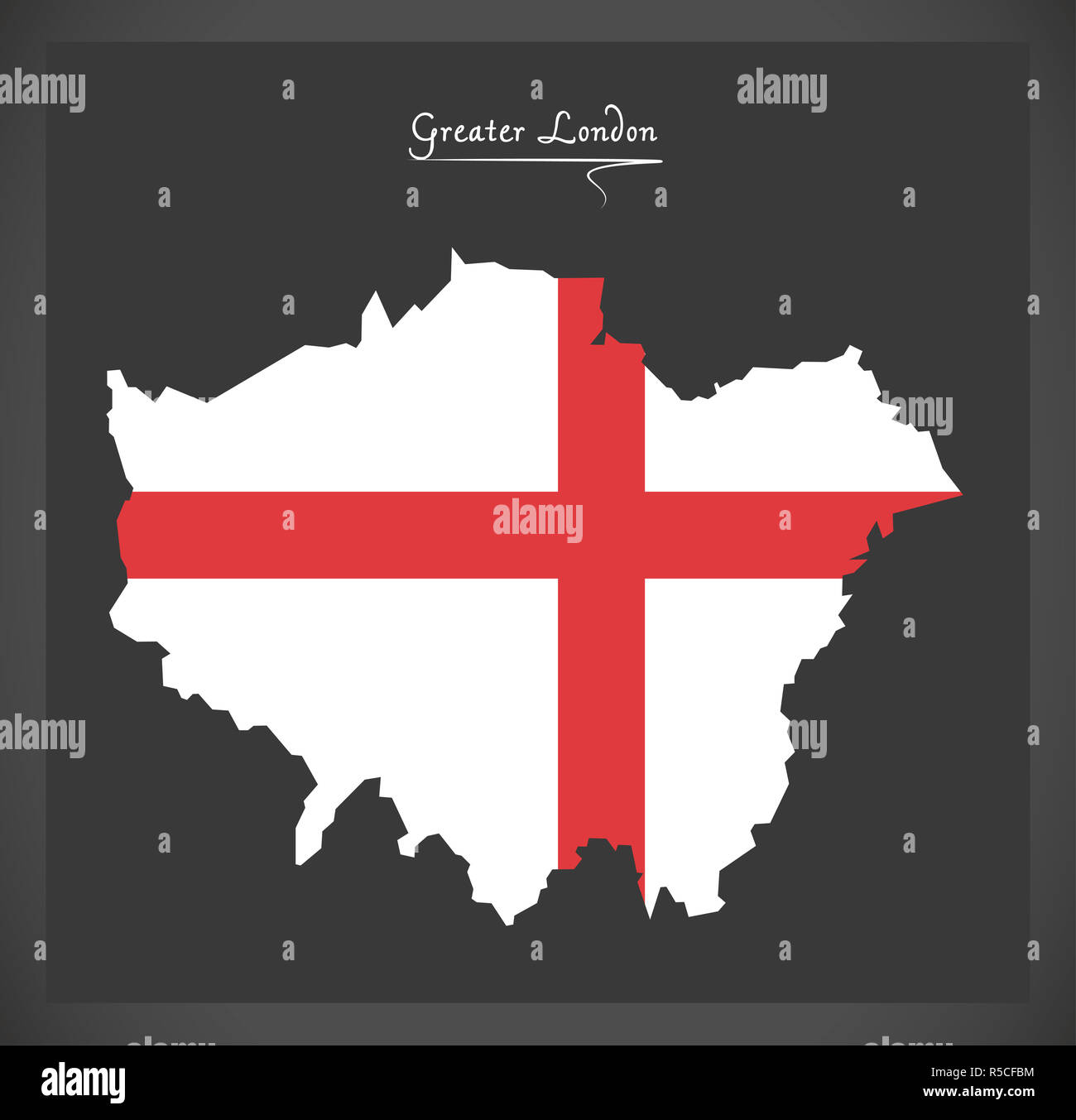 Greater london map hi-res stock photography and images - Alamy