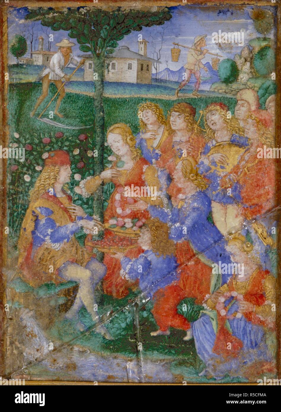 Calendar leaf from Sforza Hours. Sforza Hours. N. Italy [Milan]; circa ...