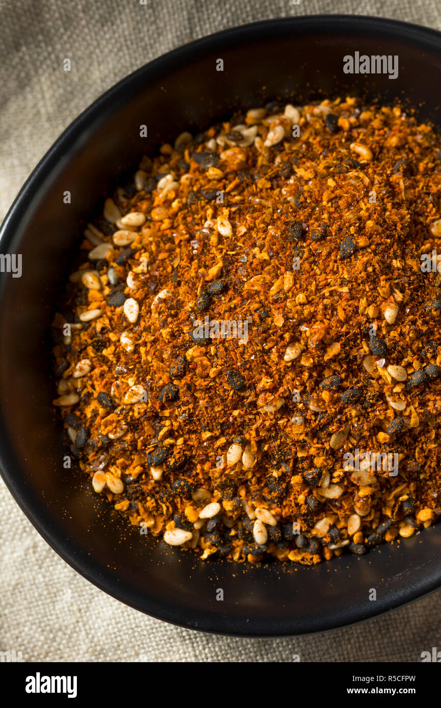 Organic Japanese Seven Spice Shichimi in a Bowl Stock Photo - Alamy