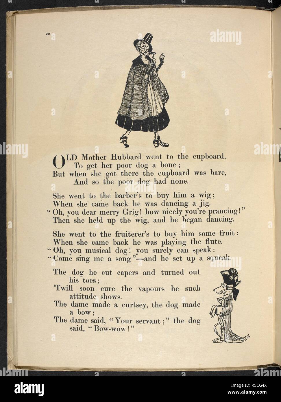 'Old mother Hubbard went to the cupboard, ...'. Nursery Rhymes, with ...