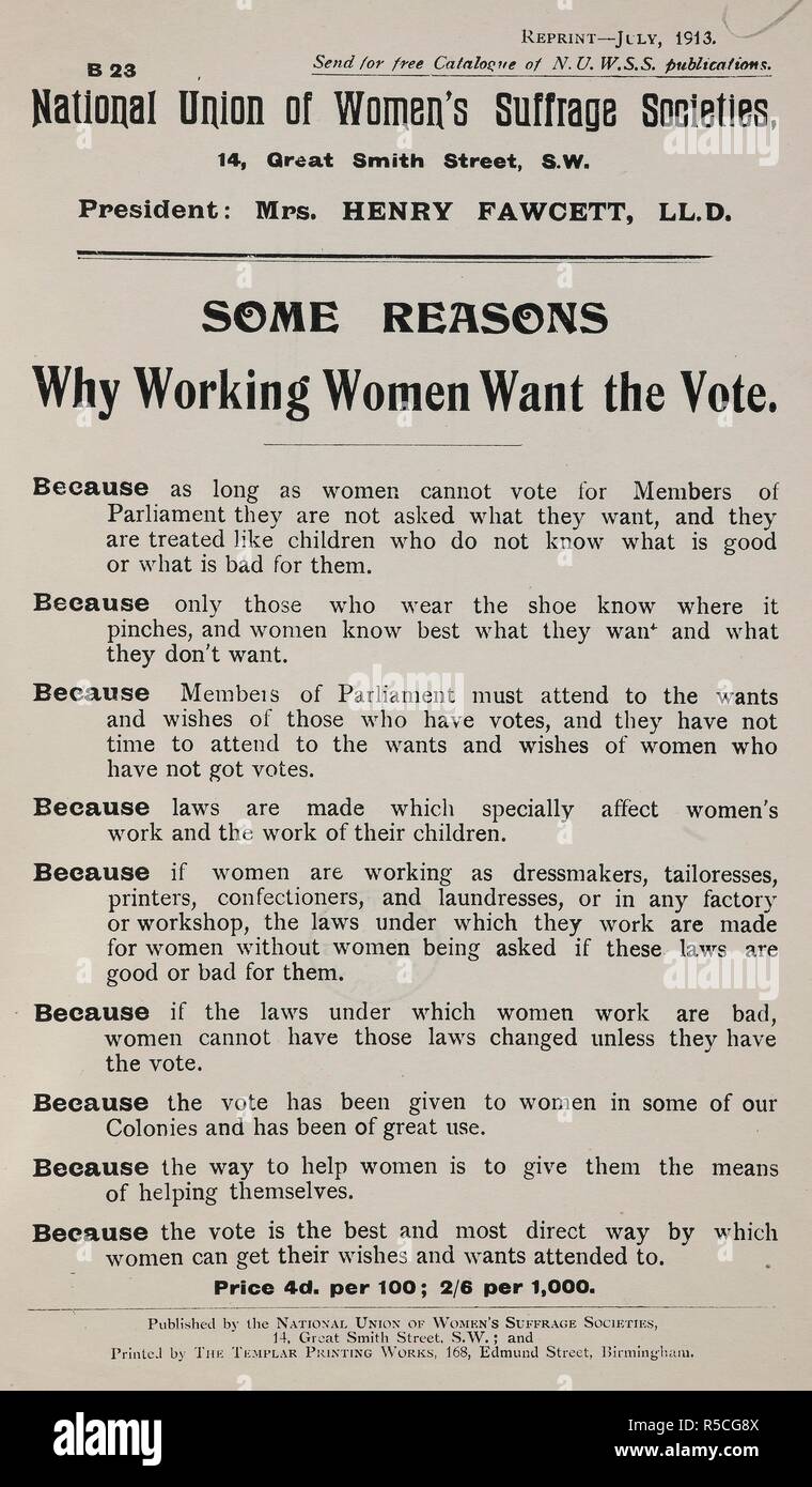 National Union Of Womens Suffrage Societies High Resolution Stock ...