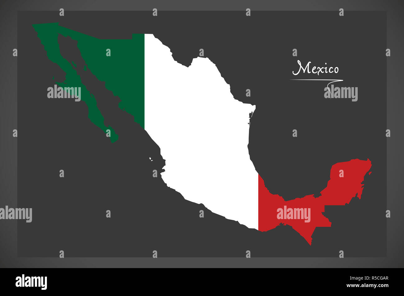 Mexican flag map silhouette hi-res stock photography and images - Alamy