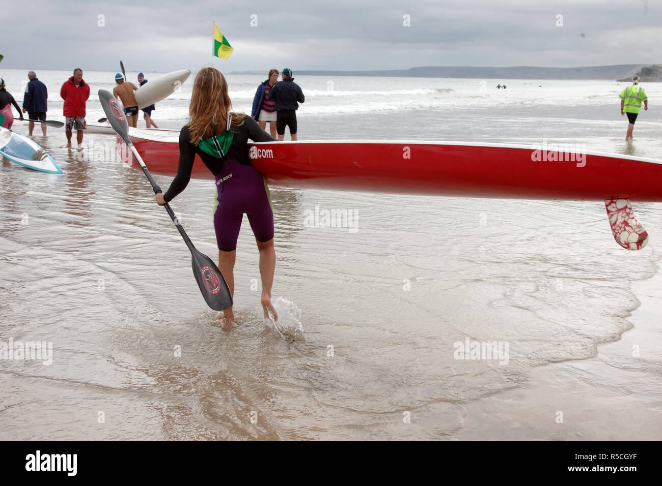 Surf lifesaving National championships, Newquay,Cornwall, UK Stock ...