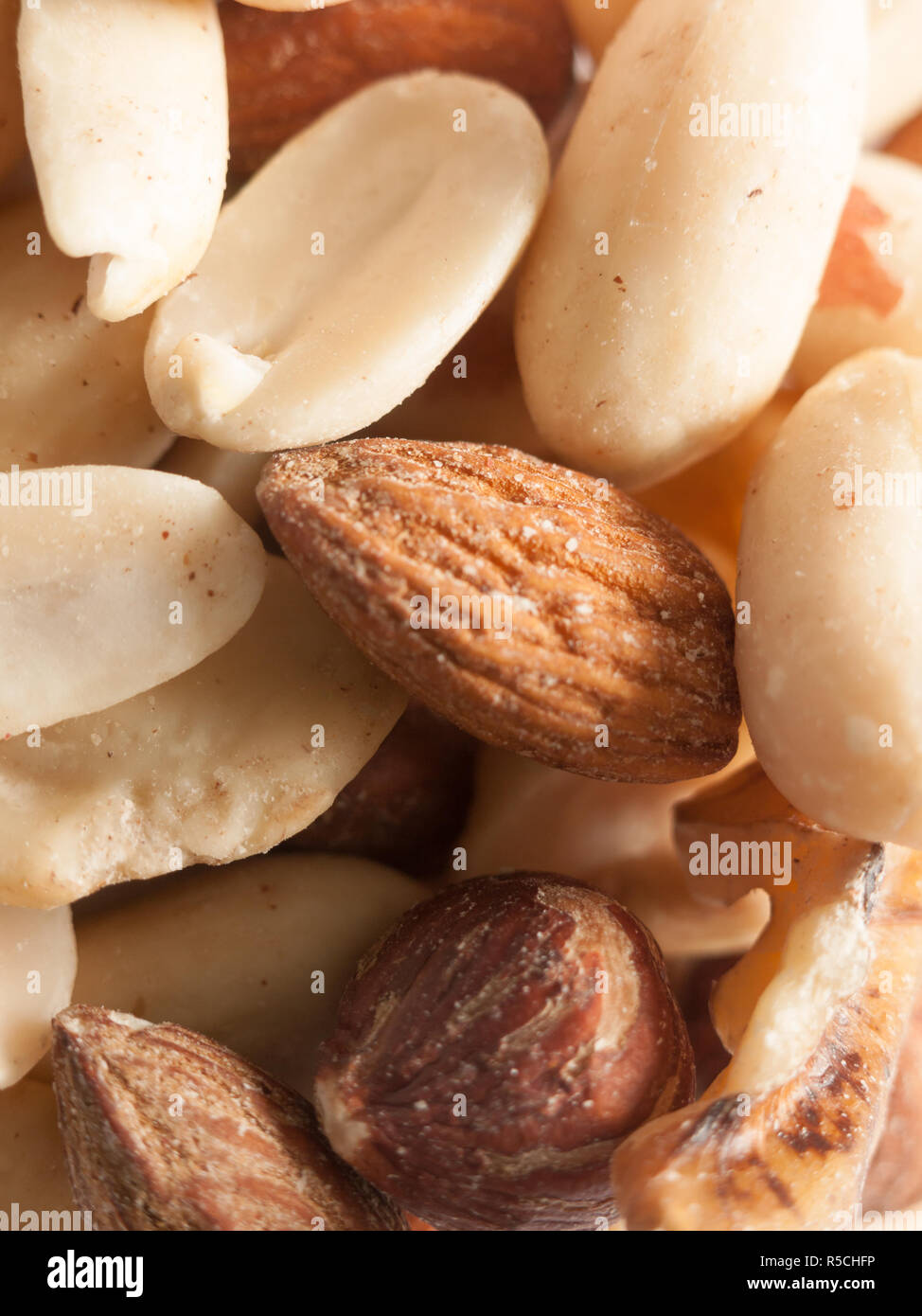 peanut and nut mixture texture macro Stock Photo - Alamy
