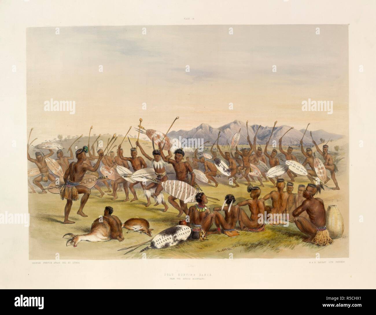 Hunting dance. The Kafirs illustrated in a series of drawings taken ...