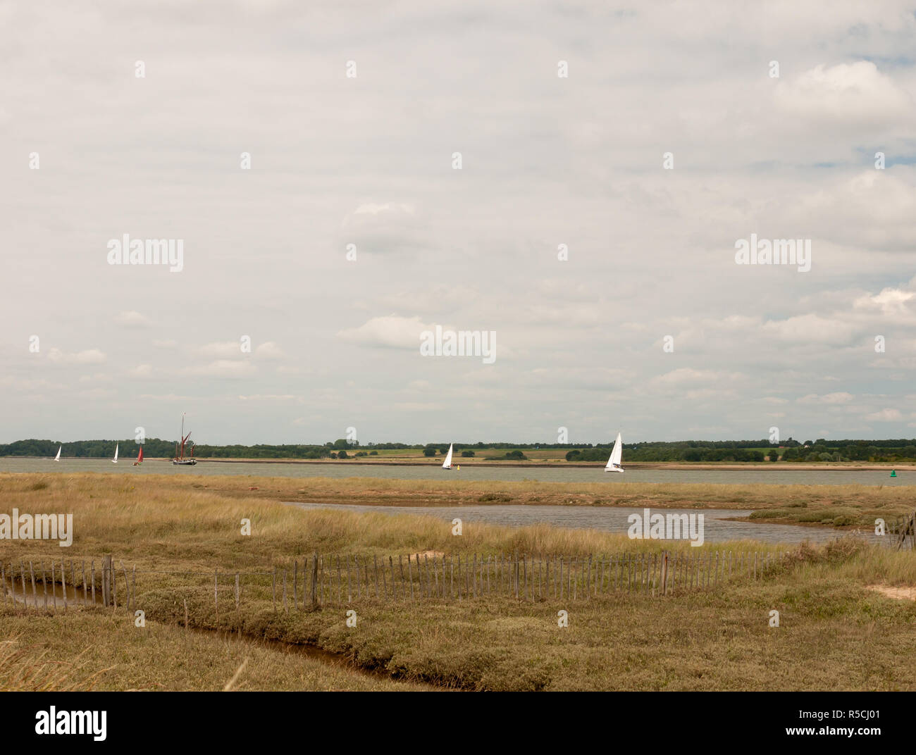 Stock Photo - landscape plain scene no people outside cloudy day river ...