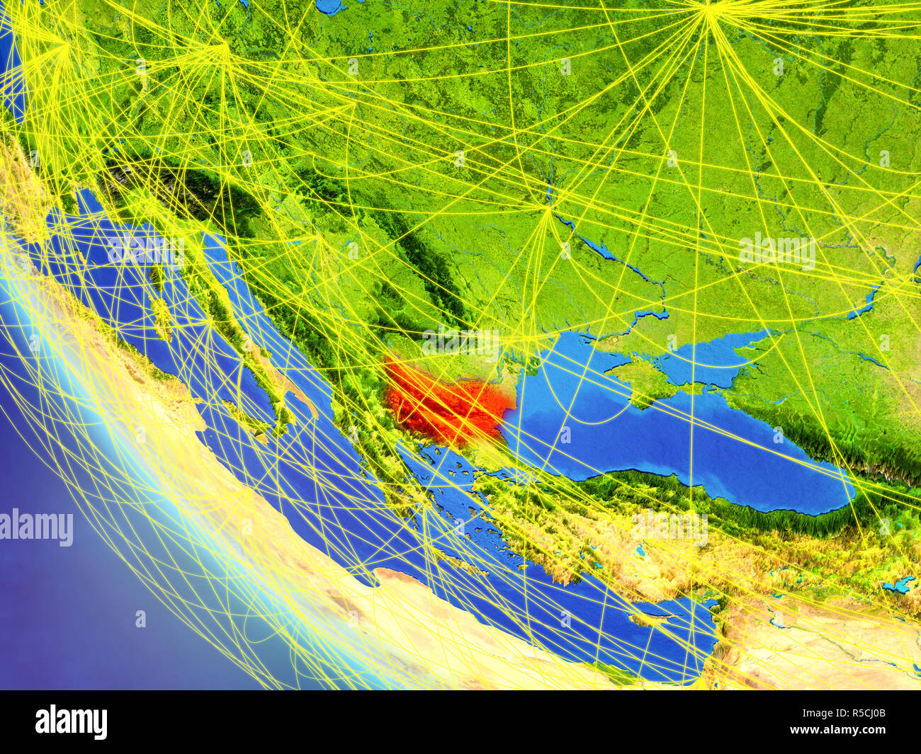 Bulgaria communication network map hi-res stock photography and images ...